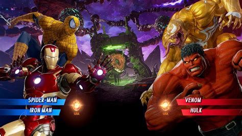 Yellow Spider Man Iron Man VS Yellow Venom Red Hulk Marvel Vs