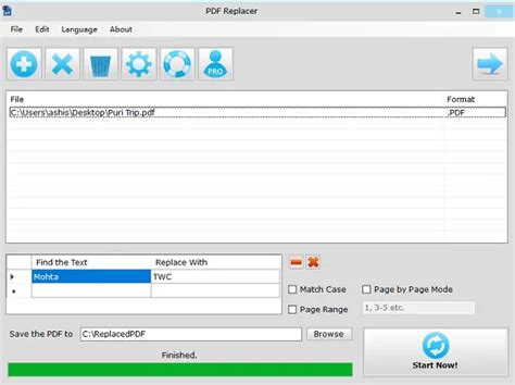how to bulk replace text in pdf files using pdf replacer thewindowsclub