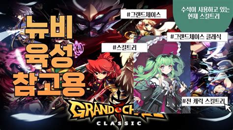 그랜드체이스 클래식 모든 캐릭터 스킬트리 참고용 YouTube