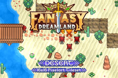 2D TopDown Desert Tileset Fantasy Dreamland 2D Environments Unity