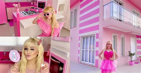 Bruna Barbie Pink Obsessed Woman Who Becomes Professional Real Life Barbie