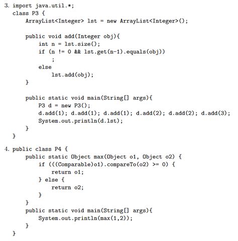 solved does each of the following programs compile and run