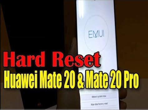 Hard Reset Huawei Mate 20 Mate 20 Pro Factory Reset YouTube