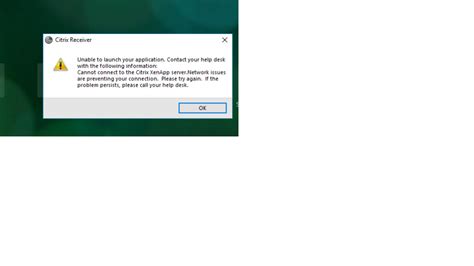 unable to launch ica applications and getting cannot connect to citrix xenapp server network