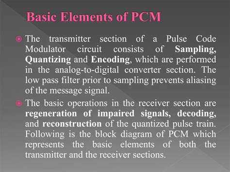 Pcm Transmitter And Receiver PPT
