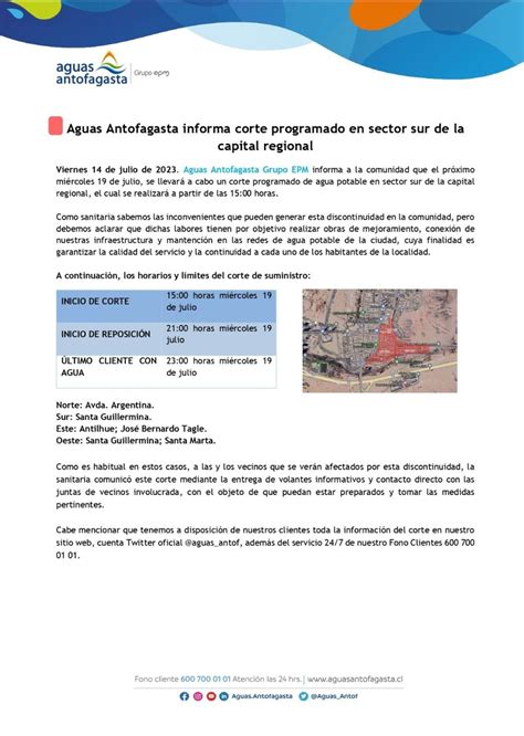 Omega Antofagasta On Twitter Antofagasta Informaci N Importante De