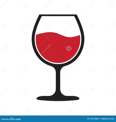cone Do Vidro De Vinho Tinto Ilustração do Vetor Ilustração de preto
