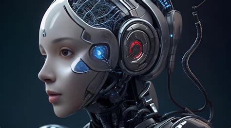 Premium AI Image Futuristic Female AI Humanoid Robot