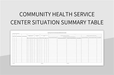 Free Situation Summary Table Templates For Google Sheets And Microsoft