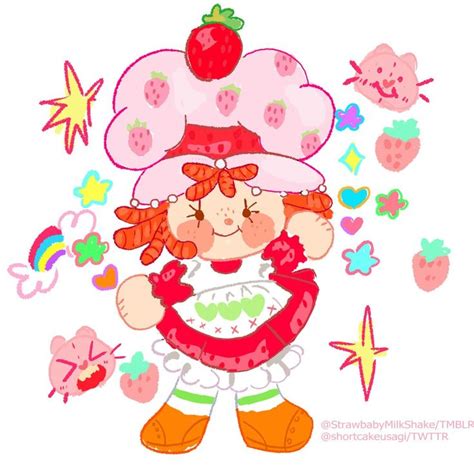 Strawberry Shortcake Cartoon 80s Cartoons Kawaii Art Cute Drawings