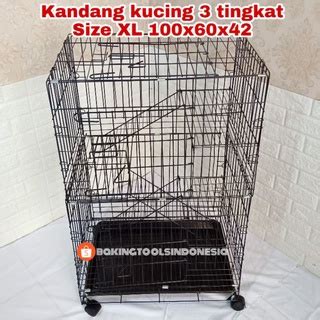 Jual KANDANG KUCING 3 TINGKAT SIZE XL TERMURAH 100x60x45 MUAT 3 4