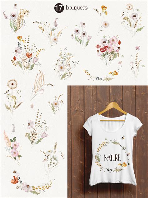 Dried Wildflowers Collection Design Cuts