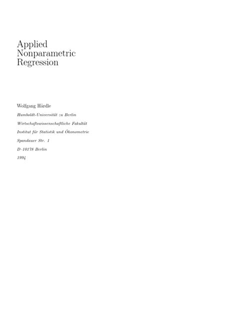 hardle applied nonparametric regression pdf