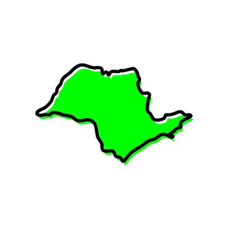 Ilustra O Vetorial Do Mapa Do Estado De S O Paulo Mapa Do Estado Do