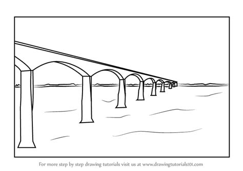 How To Draw Confederation Bridge Bridges Step By Step