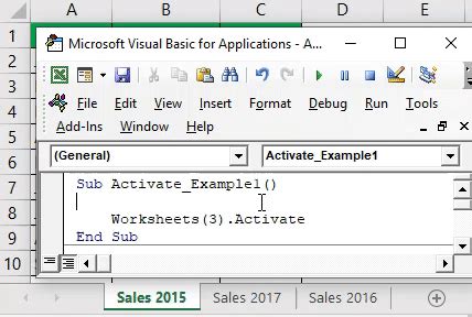 VBA Activate Sheet VBA Examples To Activate Excel Sheet Worksheets