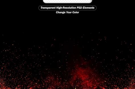 Premium PSD Fire And Ember Overlay Effect And Smoke Background Grill