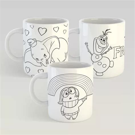 Plantillas Dise O Tazas Infantiles Para Colorear Bymarietta En Venta En