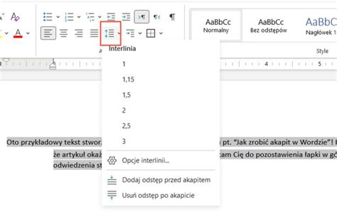 Jak zrobić akapit w Wordzie Formatowanie tekstu Scroll