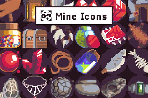 Free Icons For Mine Location Pixel Art By Free Game Assets GUI Sprite