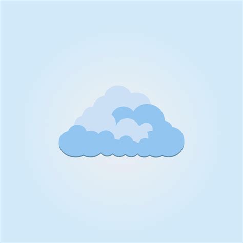 Nuage Bleu Dessin Anim Isol Avec Fond Transparent Vecteur Premium