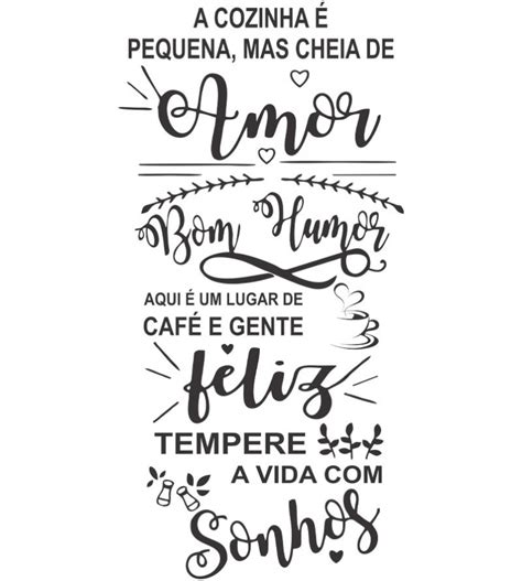 Adesivo Auto Colante Decorativo A Cozinha Pequena Mas Cheia De Amor
