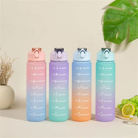 Garrafa de Água 900ml Canudo Squeeze Garrafão De Agua Colorida