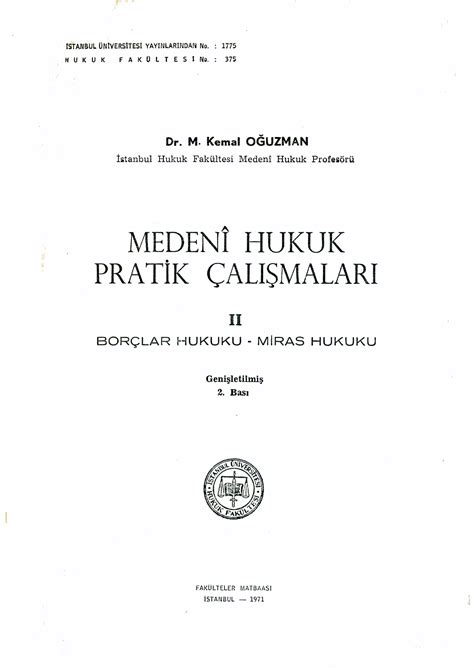 OKTAY ARAS Medeni Hukuk Pratik Çalışmaları II Borçlar Hukuku Miras