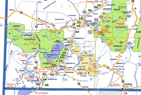 Map Of St George Rv Parks Map Of St George Utah