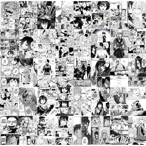 DIGITAL 144 PCS Manga Panel Wall Collage Anime Wall Collage Etsy