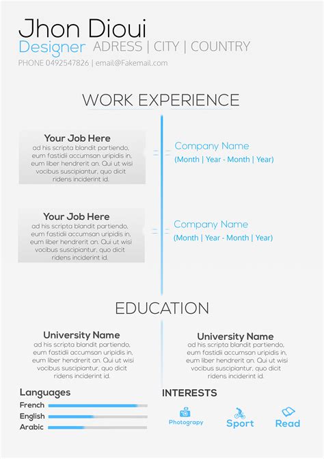 40 Resume Template Designs FreeCreatives