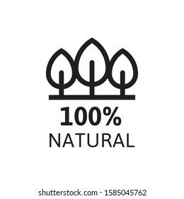 100 Natural Organic Logo Template Vector Stock Vector Royalty Free