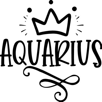 Aquarius Zodiac Sign Free Svg File Svg Heart