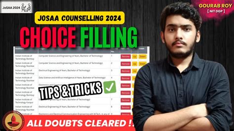 JOSAA Counselling 2024 Choice Filling JOSAA Counselling Registration