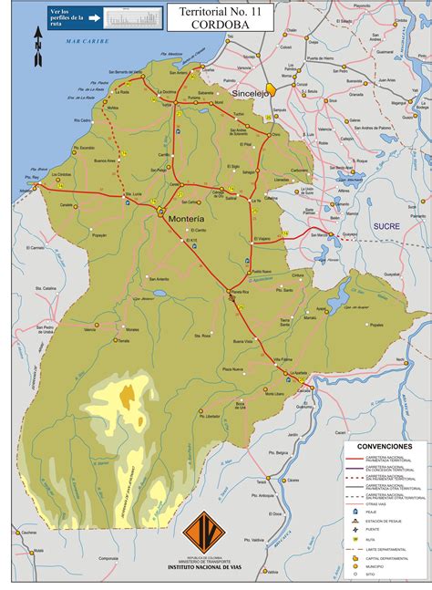 Mapa de carreteras de Córdoba Tamaño completo Gifex