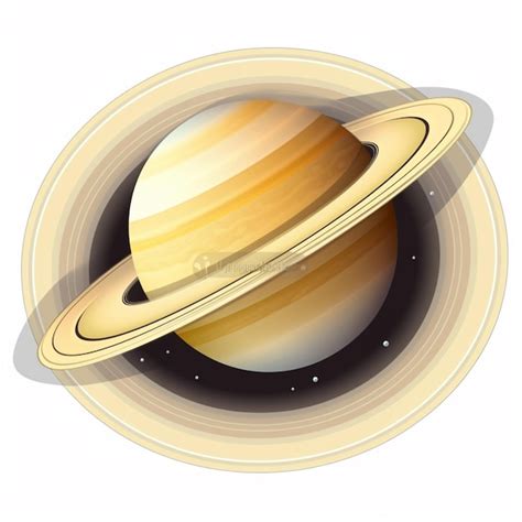 O planeta saturno é cercado por um círculo preto Foto Premium