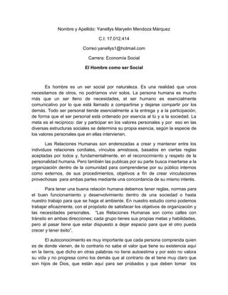 Ensayo Del Hombre Como Ser Social Pdf