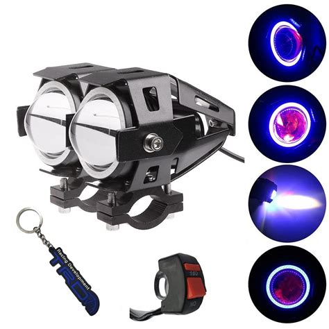 AUTOPOWERZ U7 Led Fog Light Work Lamp With Blue DRL Ring Tripple Mode