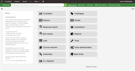 Screenshot At Koha Staff Interface Solutions