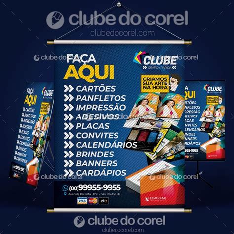 Banner Gr Fica R Pida Clube Do Corel Como Fazer Logotipo Banner