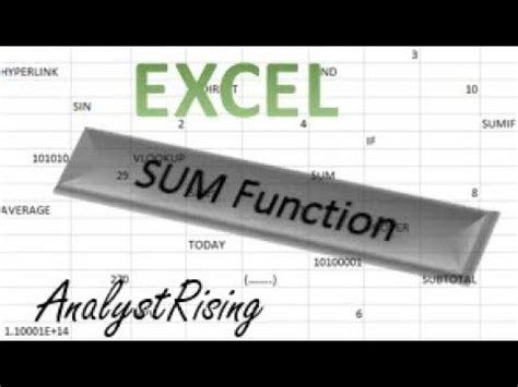 Excel SUM Function YouTube