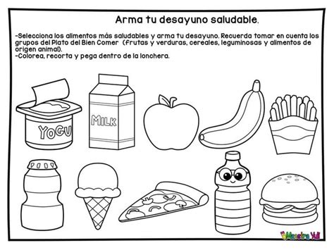 Desayuno Saludable Para Colorear