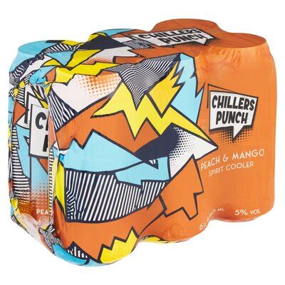 Chillers Punch Peach Mango Spirit Cooler 6 X 440ml PnP