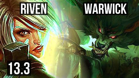 RIVEN Vs WARWICK TOP Quadra 2 2M Mastery 1200 Games Godlike
