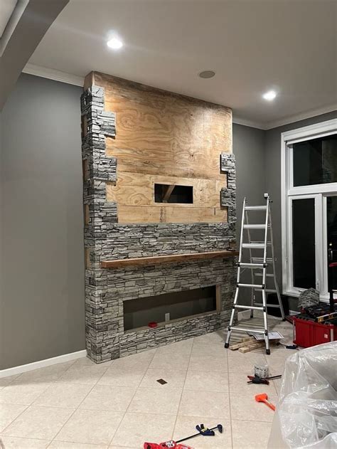 Tim S Electric Fireplace And TV Wall Project In 2024 Electric