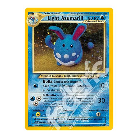 013 105 Light Azumarill Holo Unlimited IT MINT Federicstore