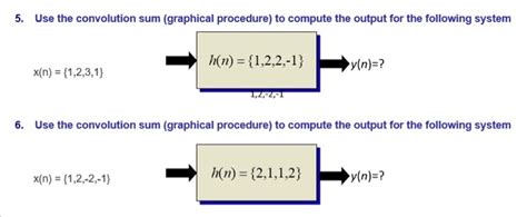 solved 5 use the convolution sum graphical procedure to