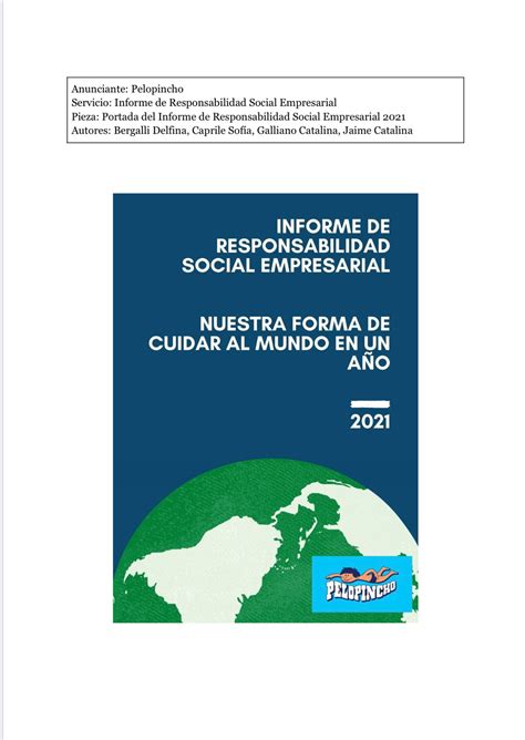 Informe De Responsabilidad Social Empresarial On Behance