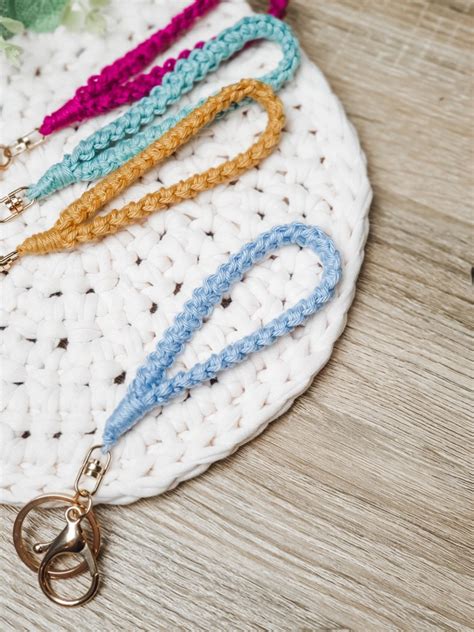CROCHET PATTERN The Jerica Keychain And Lanyard Wristlet Keychain