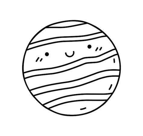 Lindo Planeta Sonriente Aislado Sobre Fondo Blanco Ilustraci N De